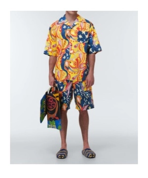 Marni X No Vacancy Inn Printed Cotton Shorts