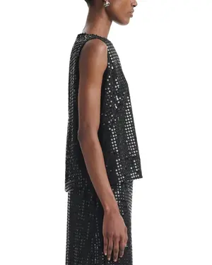 Altuzarra Siggi Sequined Boat Neck Top