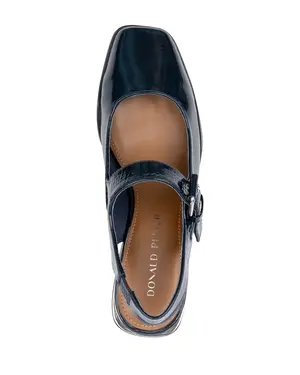 DONALD PLINER Audriana Patent Leather Slingback Mary Janes - Navy