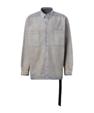 Rick Owens Faded Denim Shirt - Gray