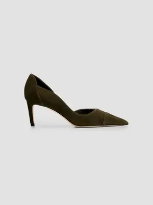 JIMMY CHOO Brigitte 65mm Suede Pumps Olive
