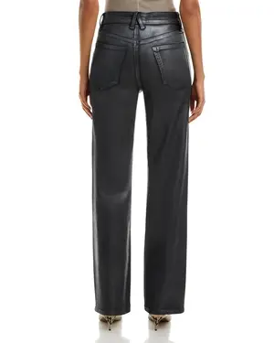 Good American Coated Good True High Rise Straight Jeans