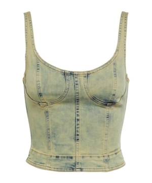 KNWLS Harley Denim Crop Top