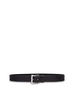 Ralph Lauren Purple Label Chunky Roller Buckle Belt - Black