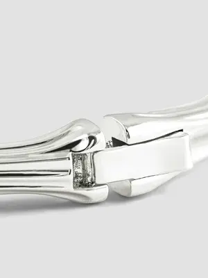 ANABEL ARAM Bamboo Sterling -plated & Cubic Zirconia Bangle