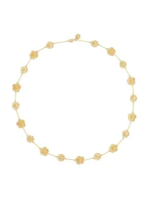 ANABEL ARAM Wildflowers 18k--plated Station Necklace - Gold