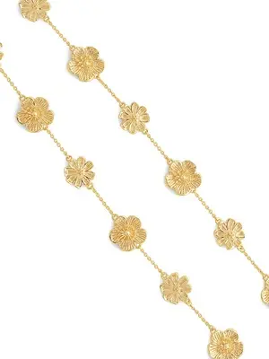 ANABEL ARAM Wildflowers 18k--plated Station Necklace