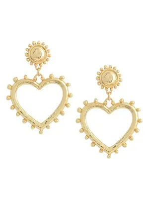 ANABEL ARAM Heart 18k--plated Drop Earrings - Gold