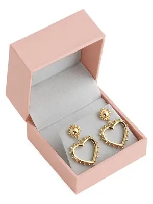 ANABEL ARAM Heart 18k--plated Drop Earrings