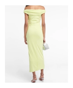 SELF-PORTRAIT Off-the-shoulder Ruched Midi Dress