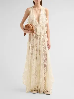 Zimmermann Clash Lace Maxi Dress