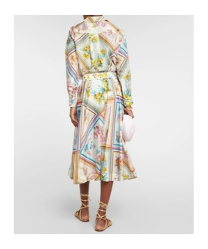 Zimmermann Halcyon Floral Silk Midi Skirt