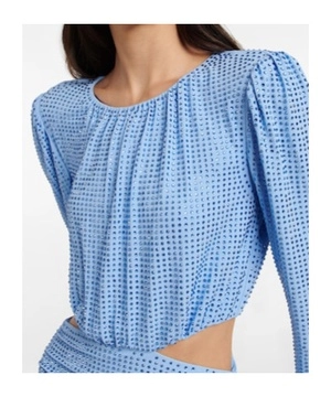 SELF-PORTRAIT Embellished Cutout Jersey Minidress