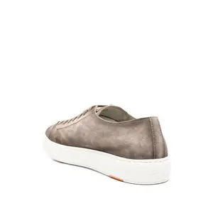 Santoni Round Toe Lace-up Sneakers