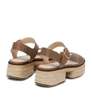 Gabriela Hearst Ryka Leather Espadrille Sandals