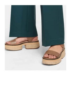 Gabriela Hearst Ryka Leather Espadrille Sandals