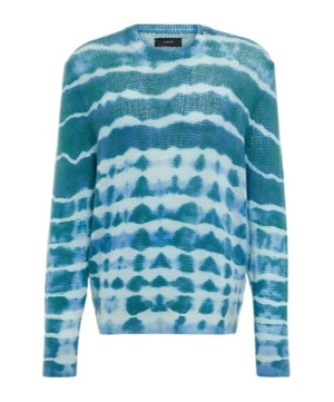 Amiri Tie-dye Cashmere And Wool Sweater - Blue