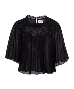 Isabel Marant Étoile Garia Lace-trimmed Cotton Blouse