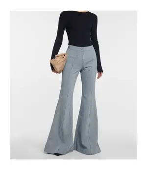 Gabriela Hearst Striped High-waisted Flared Trousers