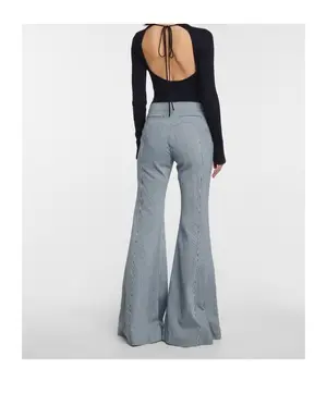 Gabriela Hearst Striped High-waisted Flared Trousers