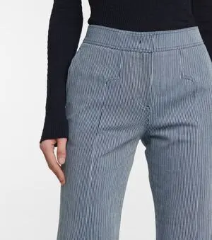 Gabriela Hearst Striped High-waisted Flared Trousers