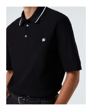 Dolce & Gabbana Dg Embroidered Cotton Polo Shirt