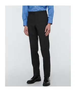 Comme Des Garçons Plaid Slim-fit Casual Pants