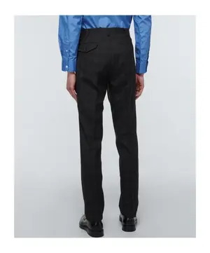 Comme Des Garçons Plaid Slim-fit Casual Pants