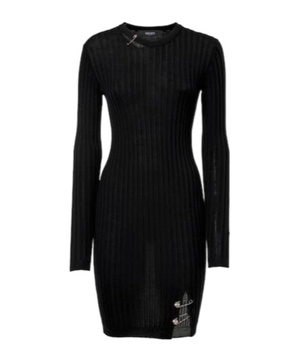 Versace Safety Pin Ribbed-knit Minidress