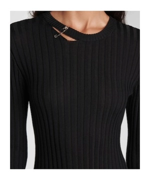 Versace Safety Pin Ribbed-knit Minidress