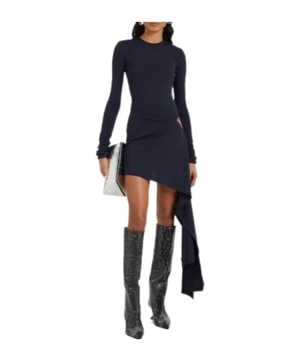 Attico Form-fitting Long-sleeve Dress