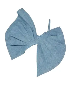Nina Ricci Bow-detail Denim Top - Blue