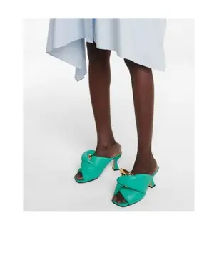 J.W.ANDERSON Chain Twist Faux Leather Mules