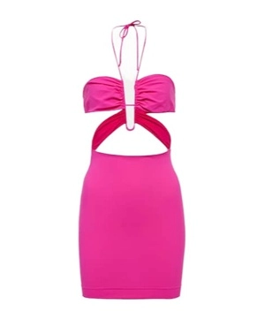 NENSI DOJAKA Halterneck Minidress - Pink