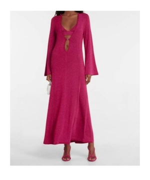 Dodo Bar Or Metallic Knit Maxi Dress