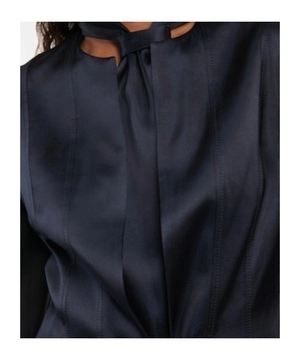 FERRAGAMO Tie-neck Satin Blazer