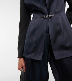 FERRAGAMO Tie-neck Satin Blazer