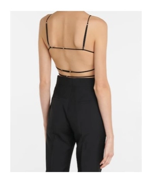 NENSI DOJAKA Tie-trimmed Gabardine Bra
