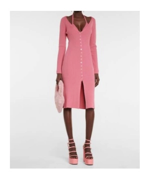 Blumarine Ribbed Wool Dress And Bra