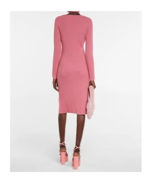 Blumarine Ribbed Wool Dress And Bra