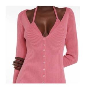 Blumarine Ribbed Wool Dress And Bra