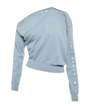 Altuzarra Cragen One-shoulder Wool-blend Sweater - Blue