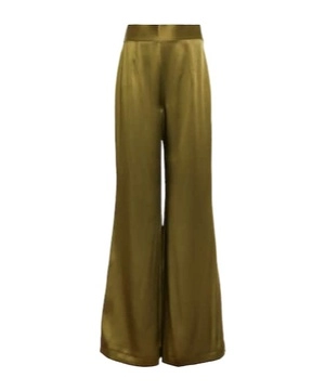 Galvan Satin Palazzo Pants - Brown