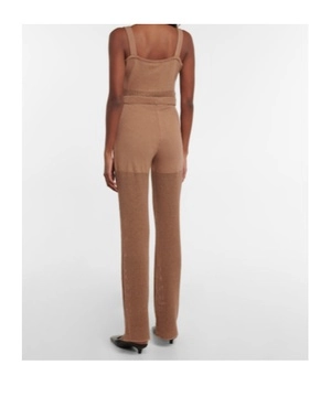 Nanushka High-waisted Wide-leg Crocheted Pants