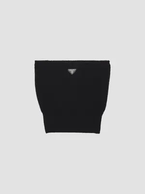 Prada Wool And Cashmere Bandeau Top - Black