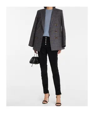 Veronica Beard Multi-button Denim Trousers