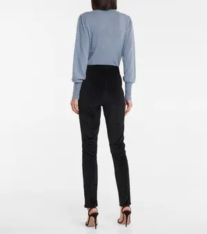 Veronica Beard Multi-button Denim Trousers