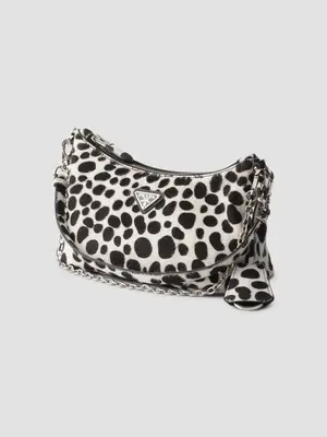 Prada Printed Calf Hair Mini Shoulder Bag