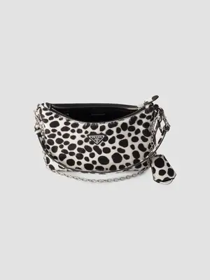 Prada Printed Calf Hair Mini Shoulder Bag