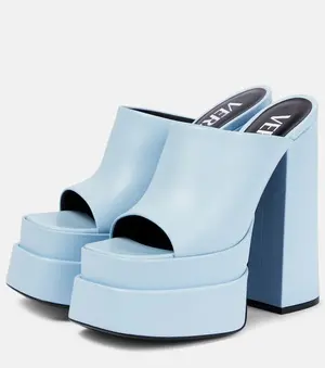 Versace Leather Platform Sandals